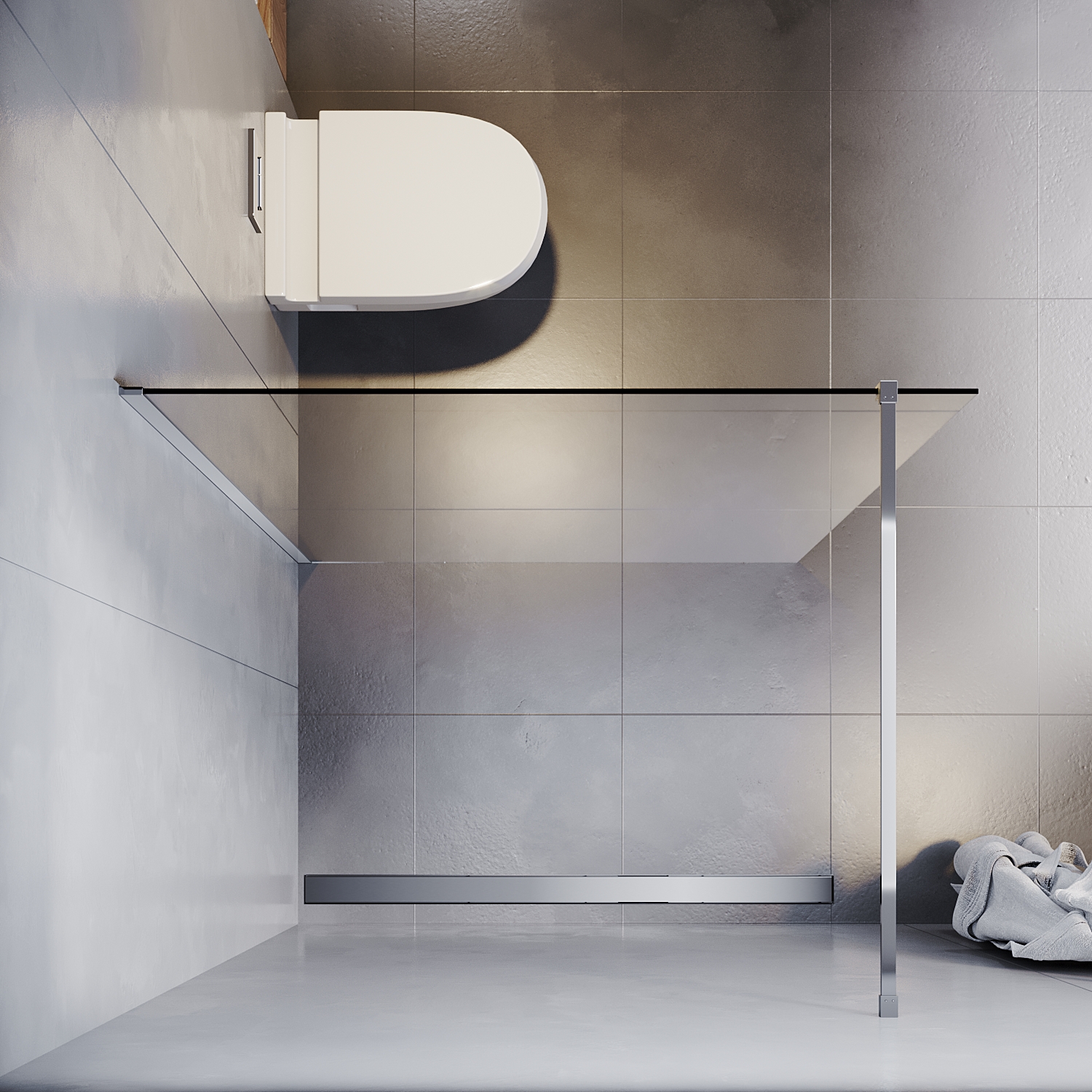 SONNI Duschwan Walk In Dusche Duschabtrennung Duschkabine 8mm ...